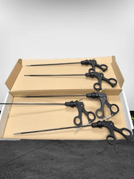 Lot of 5 Laparoscopic Curved Scissors Forceps - SelfiMed UK